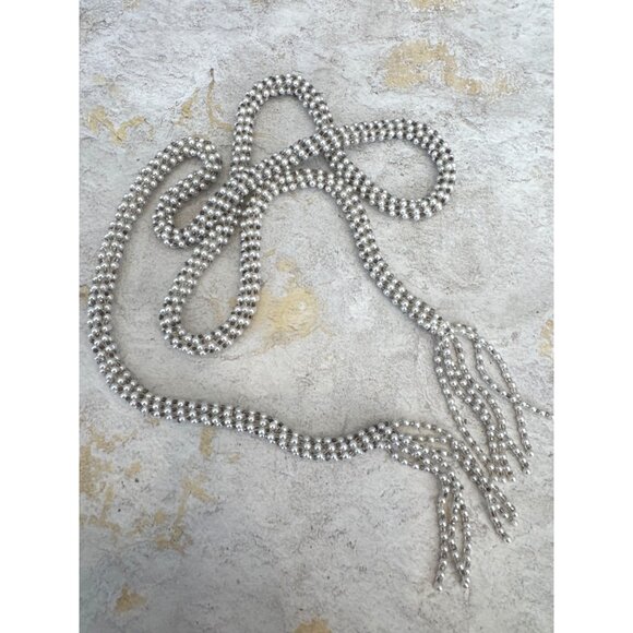 Jewelry | Bohemian Flapper Style Pearl And Gray Silver Bead Necklace ...